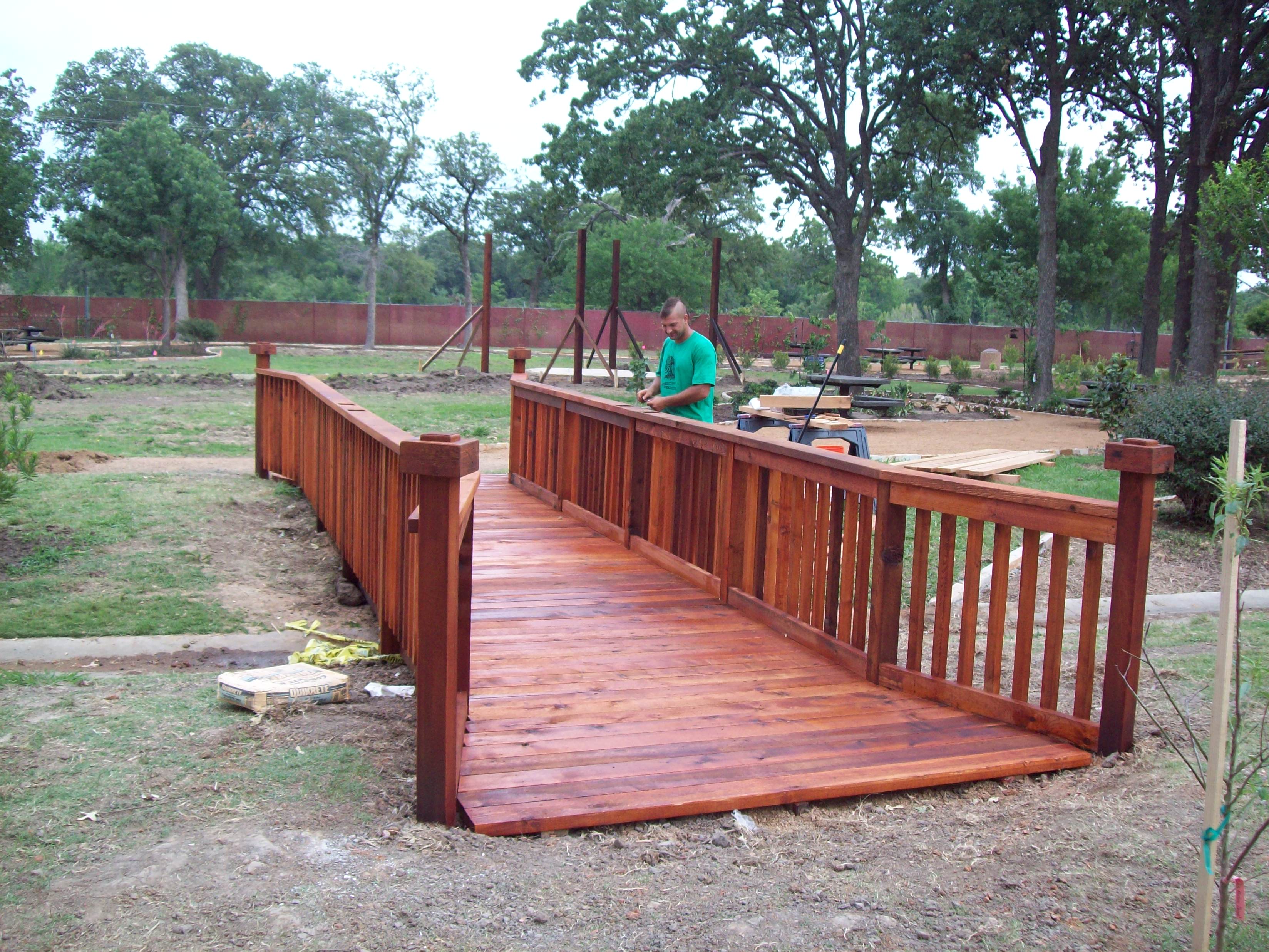 Finishing the bridge | Beulah Acres